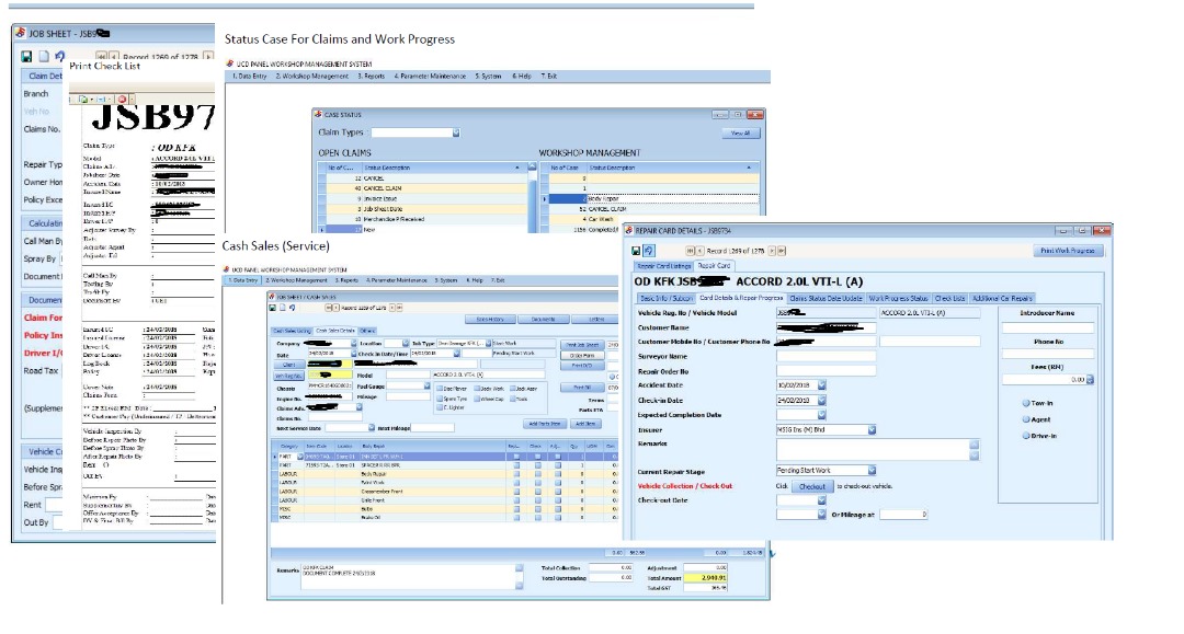 UCD Vehicle Body & Paint Claim Management System